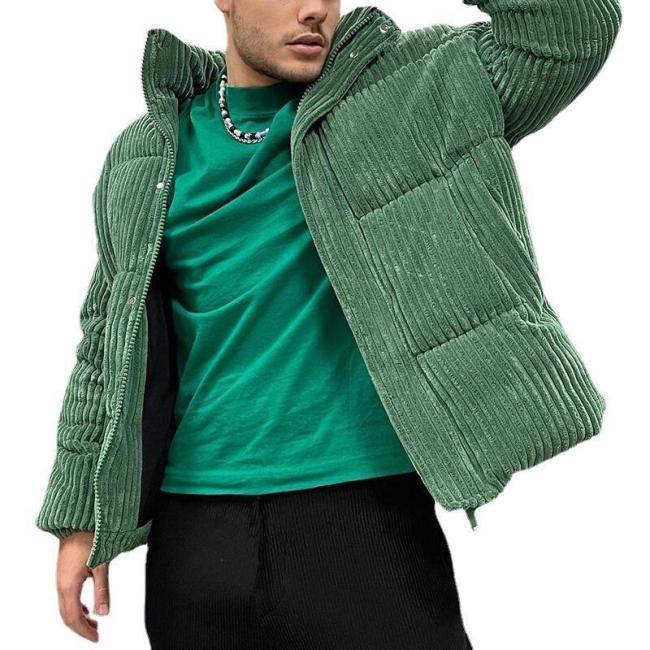Plus-Size Men&prime;s Corduroy Winter 2022 Overcoat Warm Coat Men&prime;s Cotton Jacket for Men