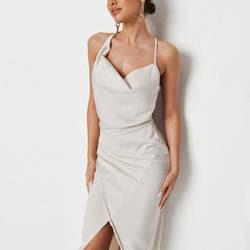 China Anti Wrinkle Elegant Summer Dresses Asymmetric Customized Dinner Dresses for sale