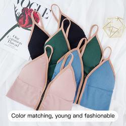 China                  Knitted Tank Top Bra Women Strap Vest Sexy Sport Bra              for sale