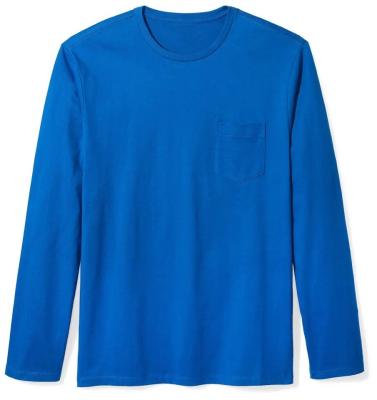                  Fashion Factory Wholesale Men′s Generally Fitted Long Sleeve T-Shirts with Pockets             