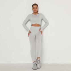 China                  Women&prime;s Seamless Breathable Long Sleeve Yoga Sportswear Sport Suit Clothes Gym Wear Set Fitness Yoga Wear 2023              for sale