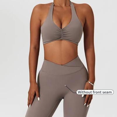 China Breathable Scrunch Sports Bra Workout Leggings Sets For Women for sale