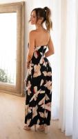 China Custom Pattern Jumpsuit Loose Pants Plus Size One Piece Floral Playsuits for sale