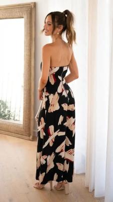 China Custom Pattern Jumpsuit Loose Pants Plus Size One Piece Floral Playsuits for sale
