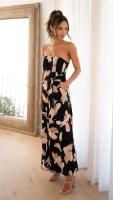 China Custom Pattern Jumpsuit Loose Pants Plus Size One Piece Floral Playsuits for sale