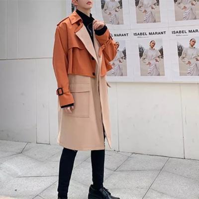China Korean Style Fashion Two Piece Patchwork Windbreaker Jacket for sale