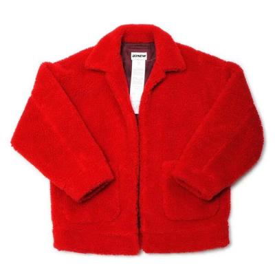 China Print Heavy Fleece Oversized Custom Zip up Sherpa Jacket for sale