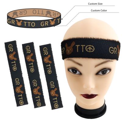 China wholesale elastic custom color logo and width sport headband reversible for sale