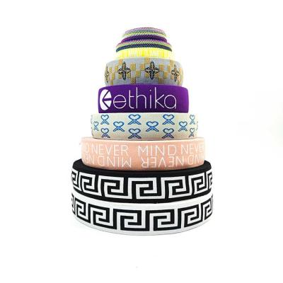 China Jacquard knitted woven elastic band 20cm breathable elastic band factory custom for sale