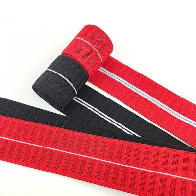 China Custom rib stripe texture lace mesh twill plain elastic band for lace garment accessories for sale