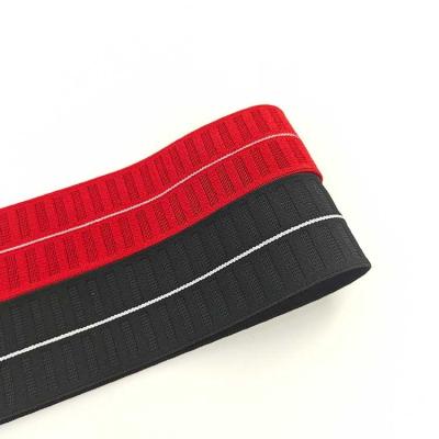 China Custom rib stripe texture lace mesh twill plain elastic band for lace garment accessories for sale