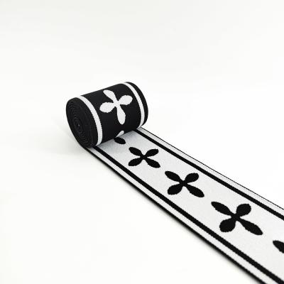 China 2-12 cm Width Customized Pattern Jacquard Colorful Elastic Band for Garments for sale