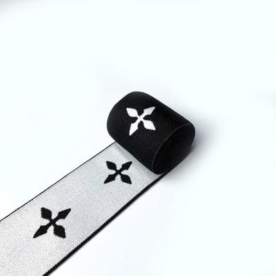 China Customized Design Stretch Ribbon Jacquard Knitted Elastic Bands for Clothes for sale