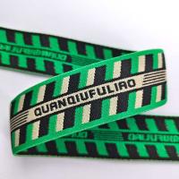 China Modern Pattern Custom Fancy Jacquard Webbing Polyester Yarn-dyed Elastic Webbing for sale