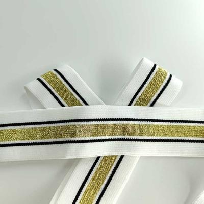 China Free Sample Custom polyester Waistband nylon elastic band woven belt webbing adjustable for sale