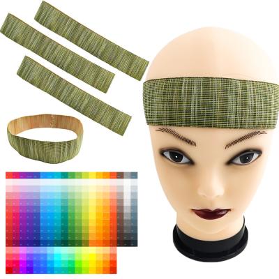 China wholesale free sample manufacturer custom embroidery design elastic wig band for sale
