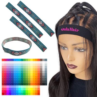 China wholesale free sample manufacturer custom logo silk elastic bands for wigs for sale