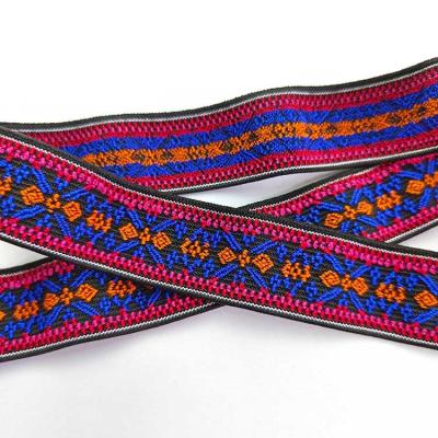 China Fast Delivery Elastic Band Fancy Jacquard Stretchable Webbing with Customized Size for sale