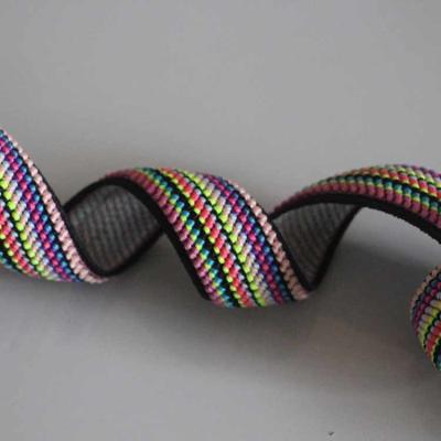 China Custom colorful elastic band fancy pattern knitted webbing for clothing for sale