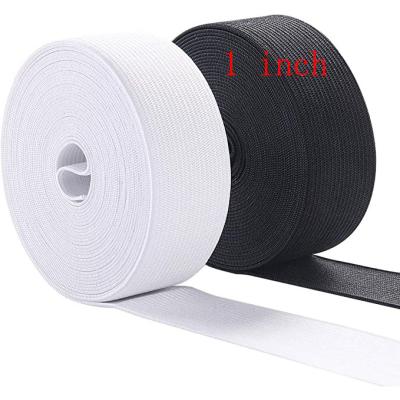 China Free sample manufacturer custom logo width thin roll 1 inch 1mm latex stretch elastic band for sale