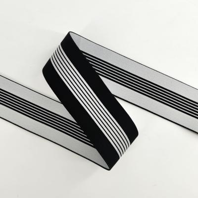 China Free sample manufacturer custom logo width flat braided elastic band for garment sewing for sale