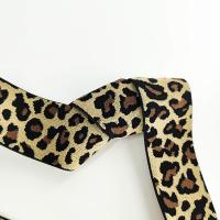 China Free sample manufacturer custom logo width leopard elastic band for sale