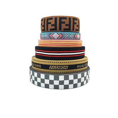 China Fast Delivery Elastic Webbing Black White Jacquard Elastic Daisy Elastic Band for Garment for sale