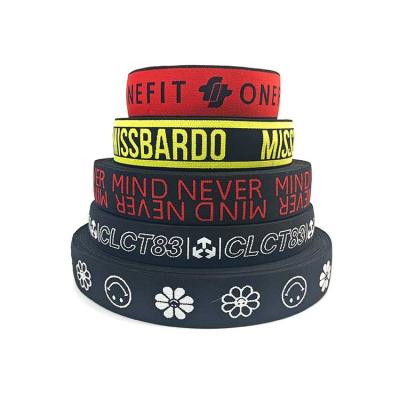 China Huge Inventory for Stocking Up Elastic Webbing Black White Jacquard Elastic Daisy Elastic Band for Garment for sale