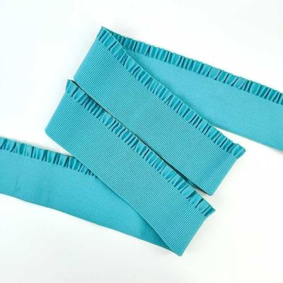 China Fast Delivery Elastic Webbing Shirring Elastic Band Ruffle Ribbon Woven Elastic Band for sale