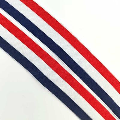 China High End Customization Stripe Elastic Waistband Nice Elasticity Stripe Web Band Elastic Straps Band for sale