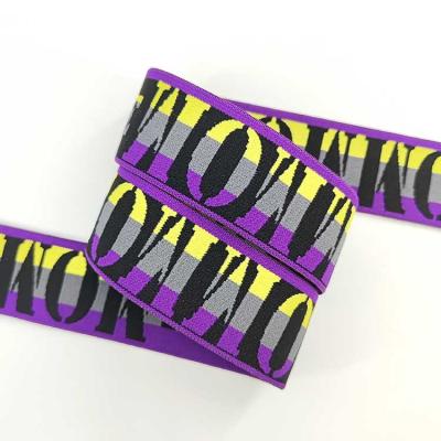 China 4 Day Sample Delivery Fancy Elastic Band Letter Elastic Head Band Heavy Elastic Webbing for sale