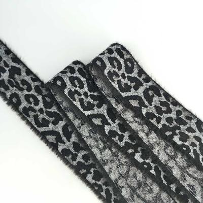 China Fluff Elastic Webbing Customized Letter Web Band Pattern Jacquard Elastic Waistband for Clothes for sale