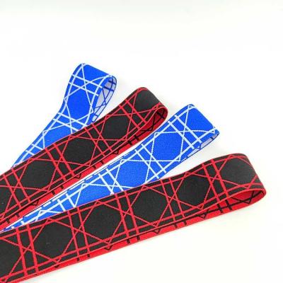 China Daisy Jacquard Waistband Rich in Pattern Good Elasticity Elastic Webbing Stretchable Elastic Band for sale