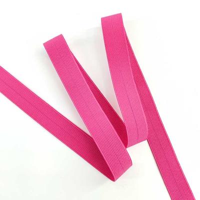 China Custom heavy satin elastic band webbing yoga elastic band narrow elastic hat band for sale