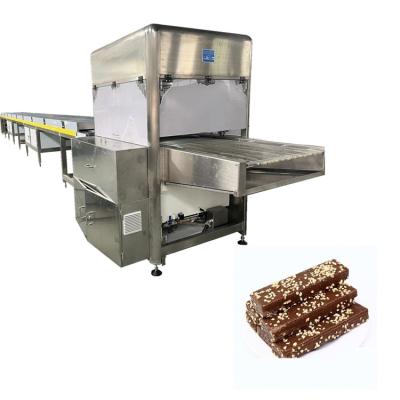 China Food Beverage Chocolate Enrobing Machine with PLC Control System for sale