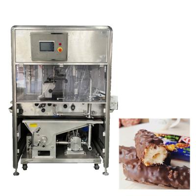 China Enrobing Line Fudge Enrober met 15M koeltunnel Copeland koelcompressor PLC-besturingssysteem Te koop