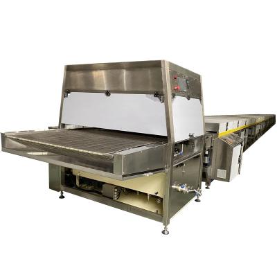 900 MM Belt Chocolate Coater Enrobing Line With Customized Voltage And Copeland Cooling Compressor