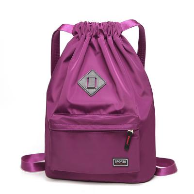 China Unisex Nylon Drawstring Backpack for Travel Outdoor School Lightweight and Waterproof for sale
