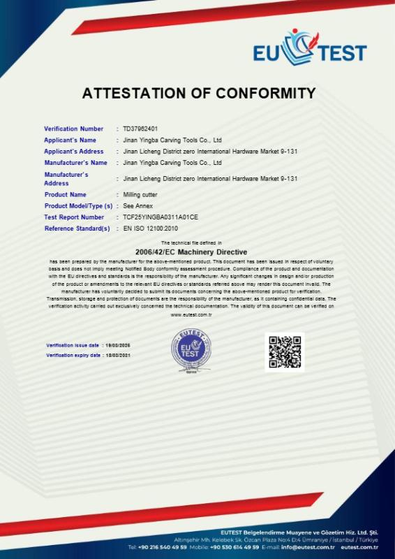 CE - Jinan Hard Bar Carving Tools Co., Ltd.