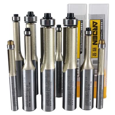 Cina Fresa per rifilatura CNC a filo con cuscinetto per legno, personalizzata di alta qualità, codolo da 6 mm 8 mm 12 mm, 2/3/4 taglienti in vendita