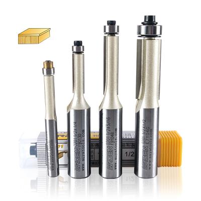 Cina Fresa per router ARDEN popolare 1/2 1/4 scanalatura dritta Cnc per la lavorazione del legno Fresa per rifilatura a filo con fondo piatto per legno con cuscinetto in vendita