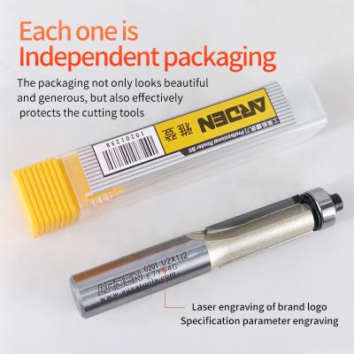 Cina Fresa per router ARDEN popolare 1/2 1/4 scanalatura dritta Cnc per la lavorazione del legno Fresa per rifilatura a filo con fondo piatto per legno con cuscinetto in vendita