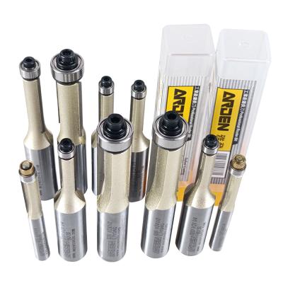 Cina Fresa per router ARDEN popolare 1/2 1/4 scanalatura dritta Cnc per la lavorazione del legno Fresa per rifilatura a filo con fondo piatto per legno con cuscinetto in vendita