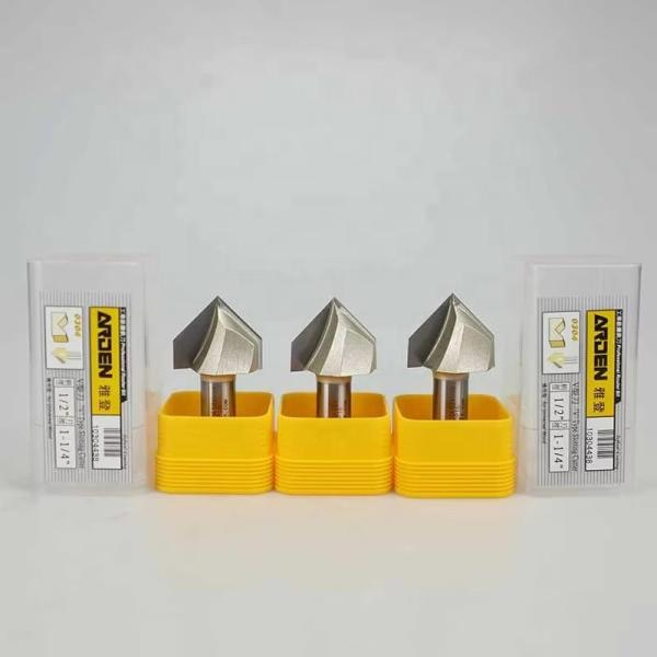 Quality ARDEN 'V' Type High Hardness Alloy Router Bit Tool 1/2 1/4 Shank End Mill Wood for sale