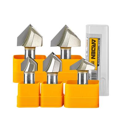 China CNC Router Bit  Engraving Tools 1/2 1/4  Shank End Mill Carbide Wood Milling Carving Tools  Bit Arden CNC 3D V Bit for sale