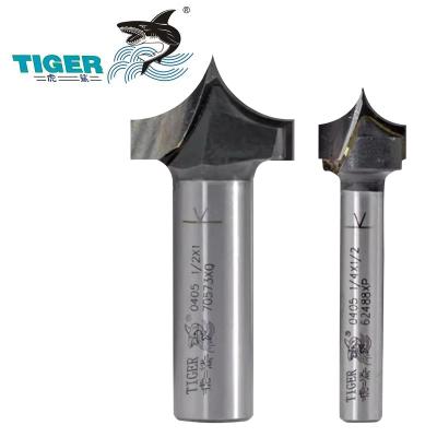 China 1/2/1/4 Shank  0405 Cnc Machion Tools Carbide Door Panel Ovolo Carving Bit  Pointed Roundover Router Bit tiger Cnc Router Bit for sale
