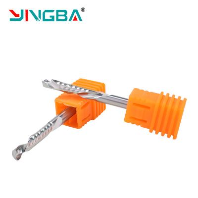 Cina YingBa fabbrica personalizzazione verso il basso taglio di compressione router bit Cnc utensili uno flauto spirale finitura mulino utensili per legno in vendita