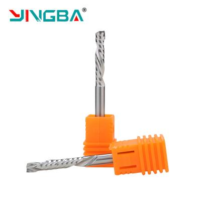 Cina YingBa fabbrica personalizzazione verso il basso taglio di compressione router bit Cnc utensili uno flauto spirale finitura mulino utensili per legno in vendita