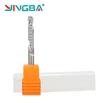 Cina YingBa fabbrica personalizzazione verso il basso taglio di compressione router bit Cnc utensili uno flauto spirale finitura mulino utensili per legno in vendita