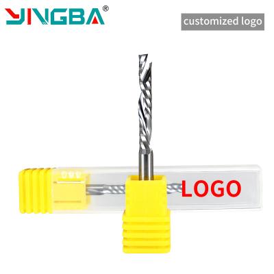 Cina YINGBA OEM Customized Wholesale Up and Down Cutting Single Edge Spiral Carbide End Mill Compression Router Bit per il legno in vendita